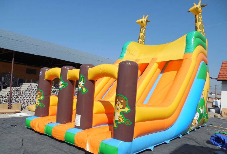 DS056 25.5FT Giraffe Double Lane Inflatable Dry Slideinflatable ...